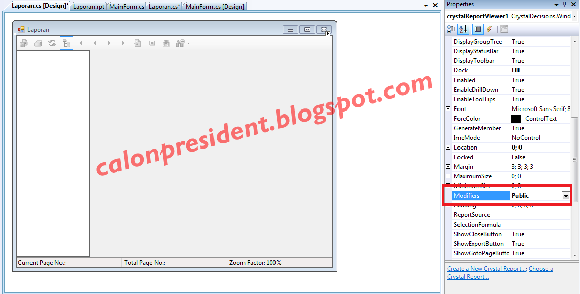 Tutorial C# : Membuat Laporan dengan Crystal Report C# | Contoh ...