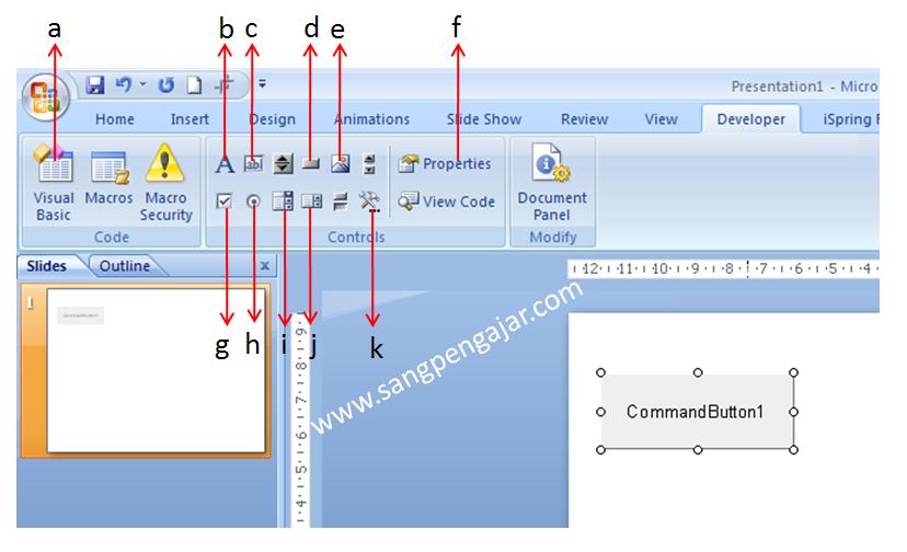 Memahami Toolbox Visual Basic pada Powerpoint - SangPengajar.com