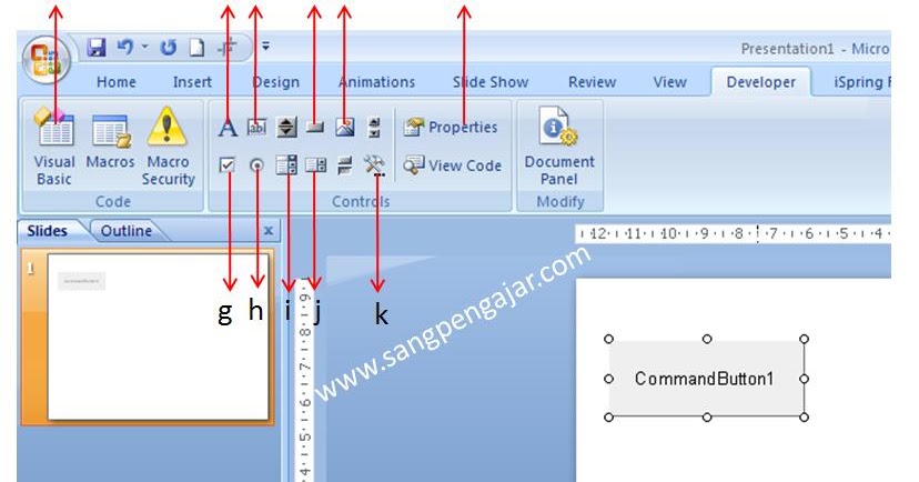Memahami Toolbox Visual Basic pada Powerpoint - SangPengajar.com