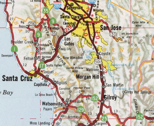 Map Of California 101 Freeway