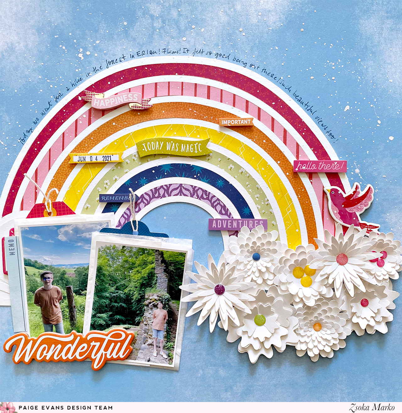Rainbow Layout by Zsoka Marko | Paige Taylor Evans