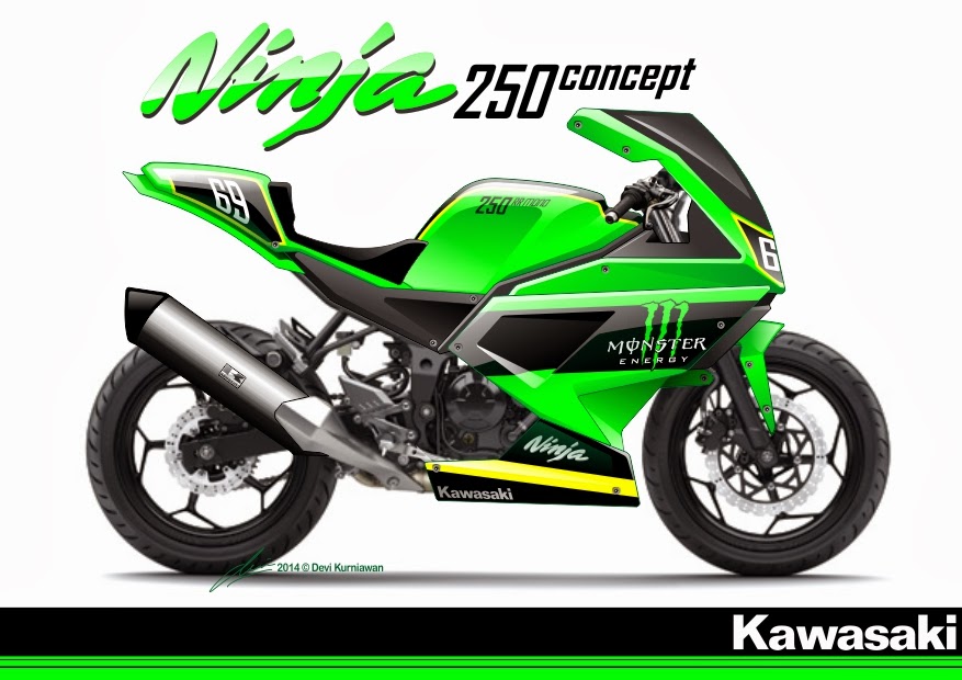 devmotosketch: Kawasaki Ninja 250 RR Mono - Race Livery