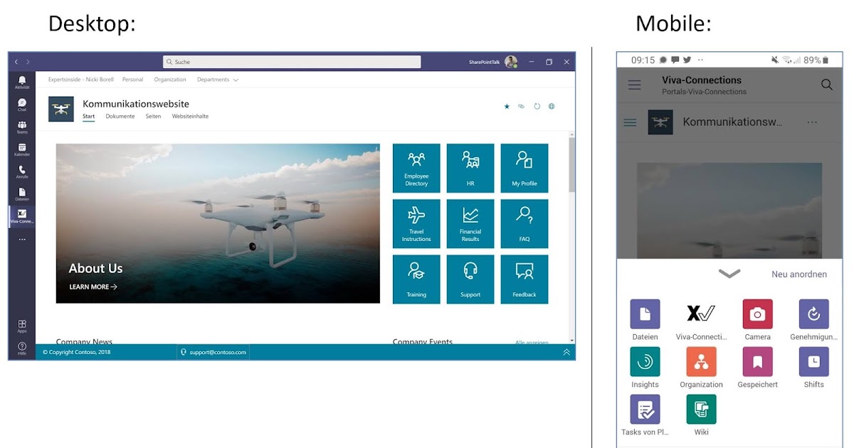 Microsoft 365 Techtalk Viva Connections Sharepoint Home Global
