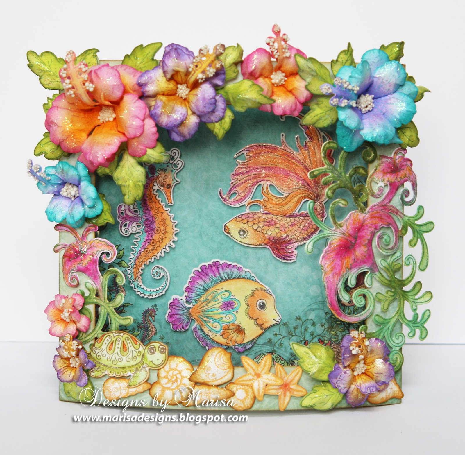 Designs by Marisa: Heartfelt Creations - Under the Sea Card