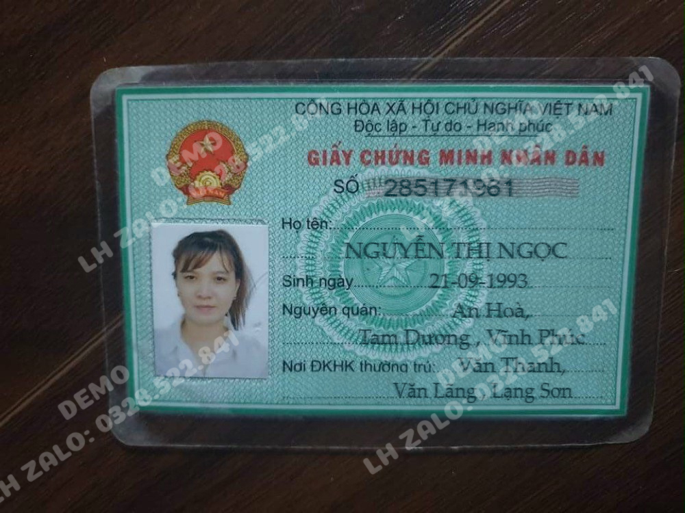 PSD CMND NỮ CHUẨN EDIT FULL THÔNG TIN