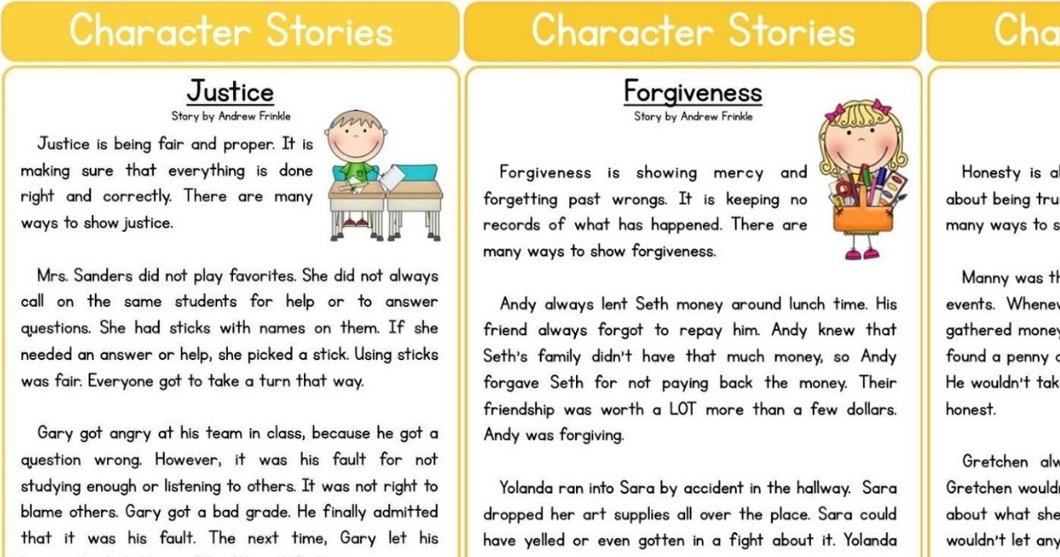 CHARACTER STORIES Reading Materials - Guro Tayo