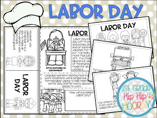 1st Grade Hip Hip Hooray!: Labor Day for Pencil Paper or Distance Learning