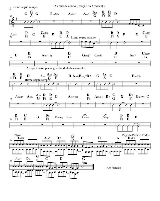 Nandinho Cavaco: Partitura - Thiaguinho - A amizade é tudo