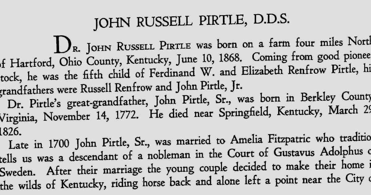 Ohio County, Kentucky History: John Russell Pirtle