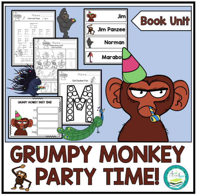GRUMPY MONKEY PARTY TIME! BOOK UNIT ~ Book Units by Lynn