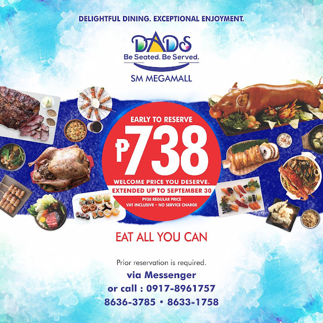 Manila Shopper: Dads & Sambo Kojin Be Seated Be Served Eat-All-You-Can Promo: Sept 2020