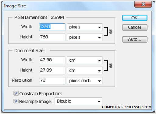 Explain about image size and its resolution? | Computers Professor
