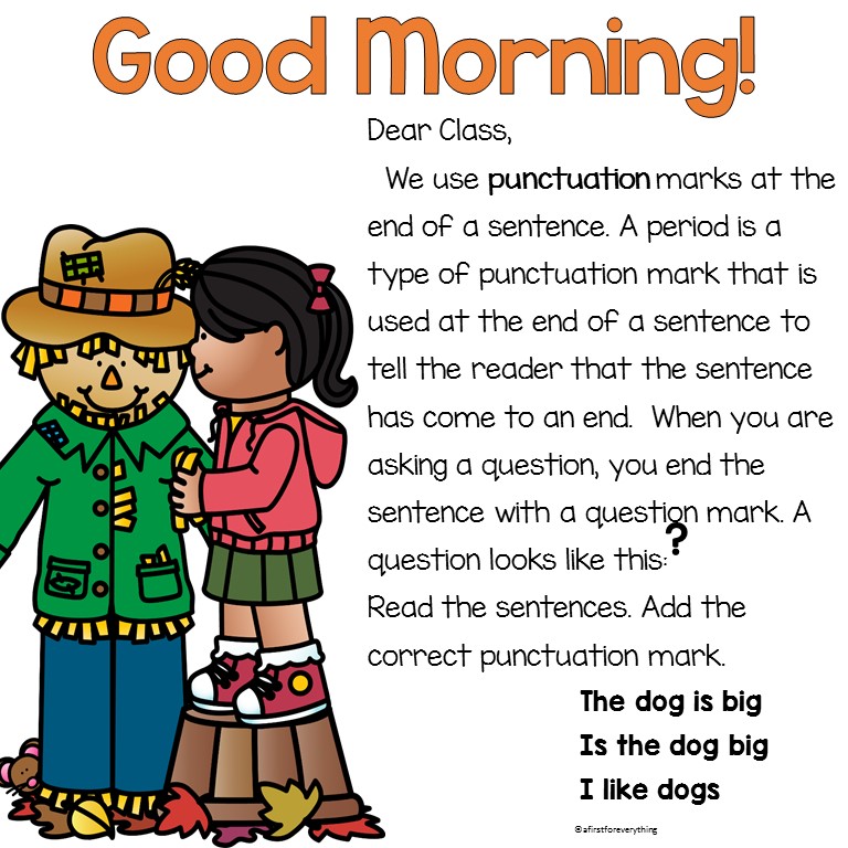 Morning Message 1st Grade