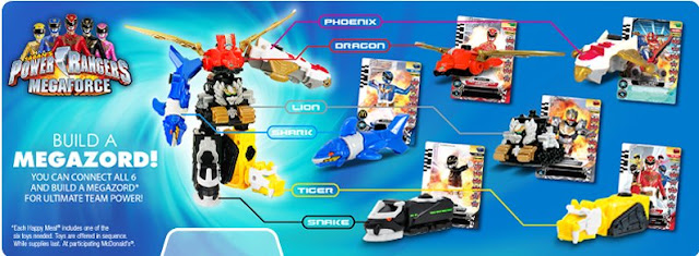 GeekMatic!: Happy Meal US 2013: Power Rangers Megaforce!