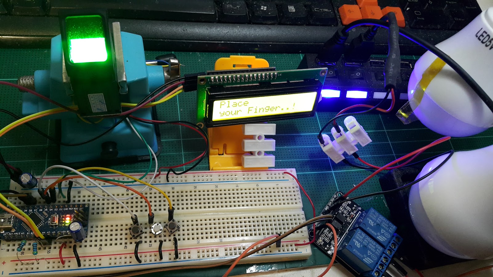 JoeGTEC's path: Arduino + fingerprint scanner with LCD1602 and Control ...