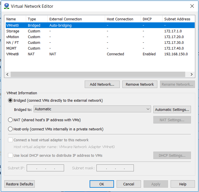 Plan and design your vSphere lab networking in VMware Workstation