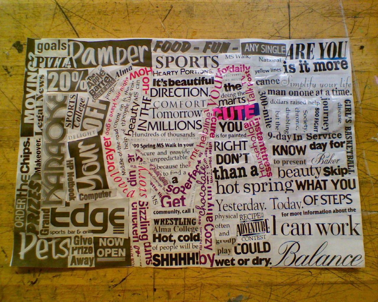 Art 1: Text Collage