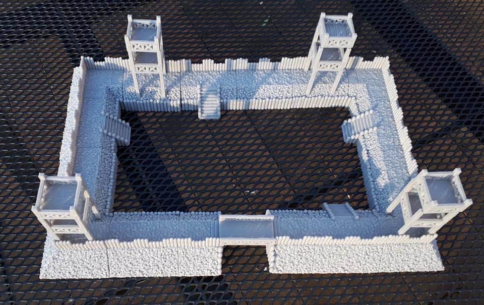 10mm Wargaming: Progress on 10mm Roman Fort from Printable Terrain