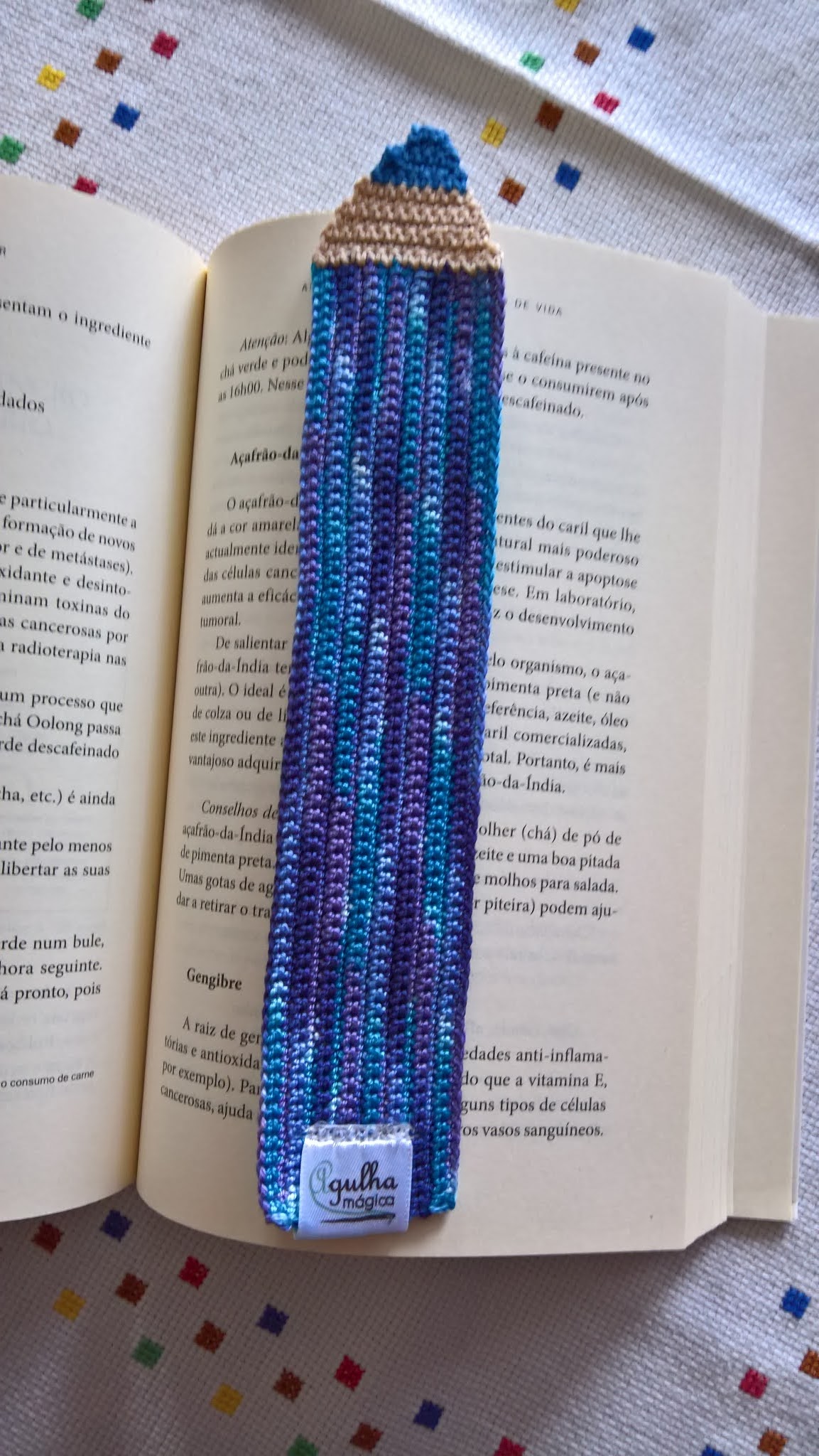 Agulha Mágica - Magic Needle: Separador de livro em croché - crochet ...