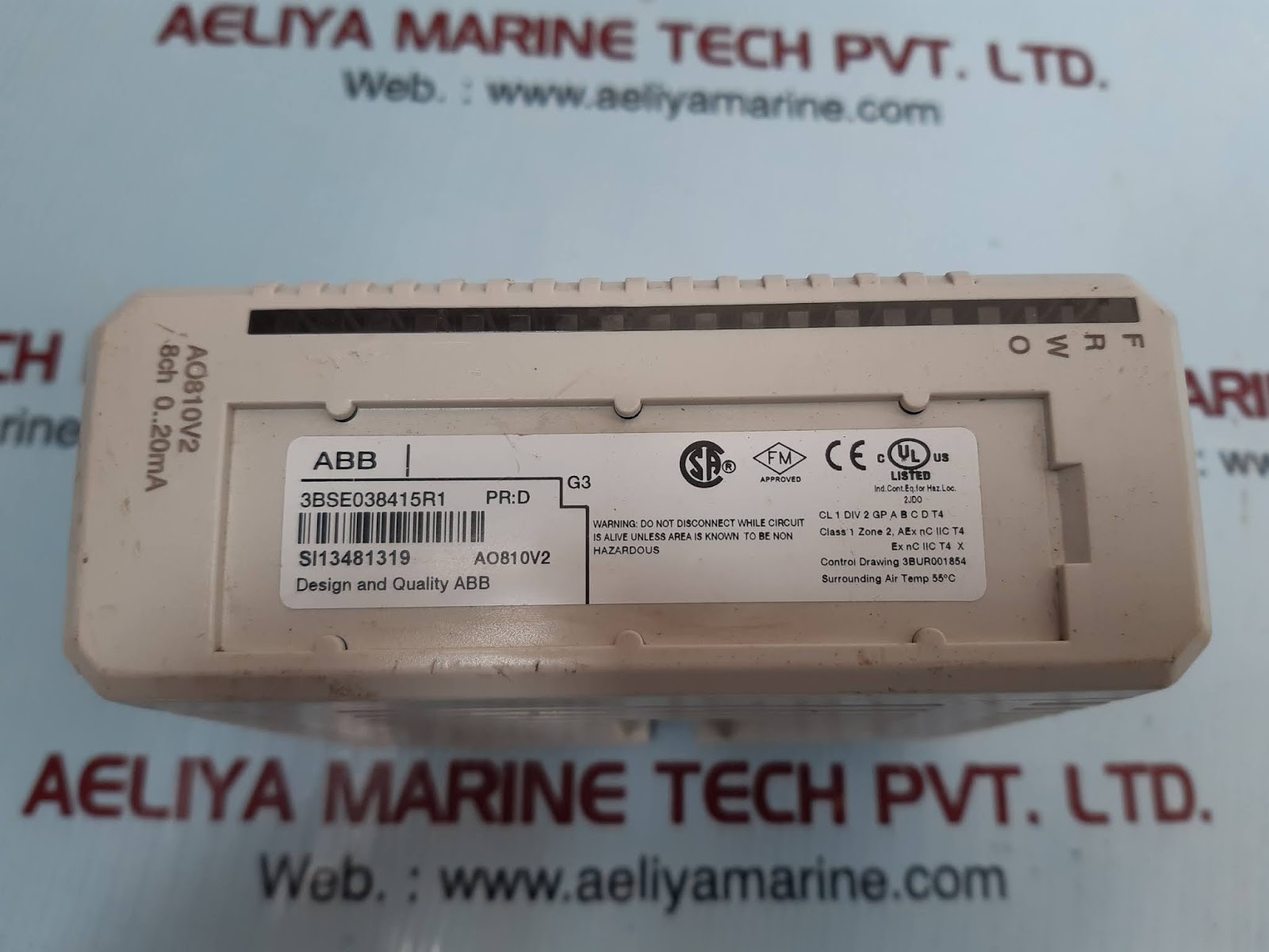 ABB 3BSE038415R1 I/O ANALOG INPUT MODULE AO810V2 - Aeliya Marine