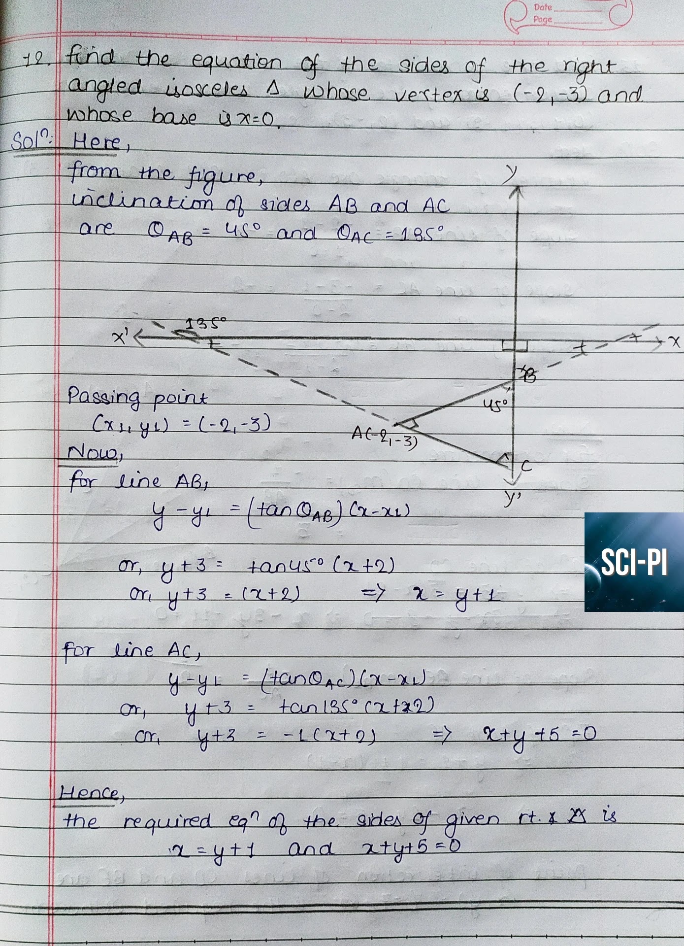 Grade 11 Analytical Geometry Exercise 1 Solutions | Basic Mathematics ...