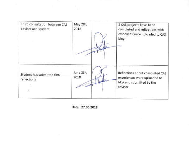 MY CAS BLOG: CAS Forms - Progress Form
