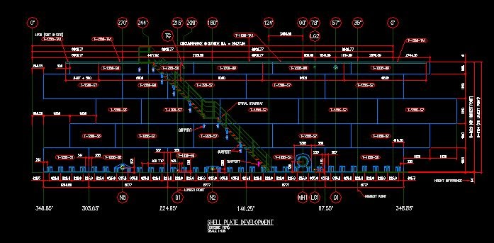 The Draughtsman: Storage Tank Shell Development Layout Sample Cad Drawing