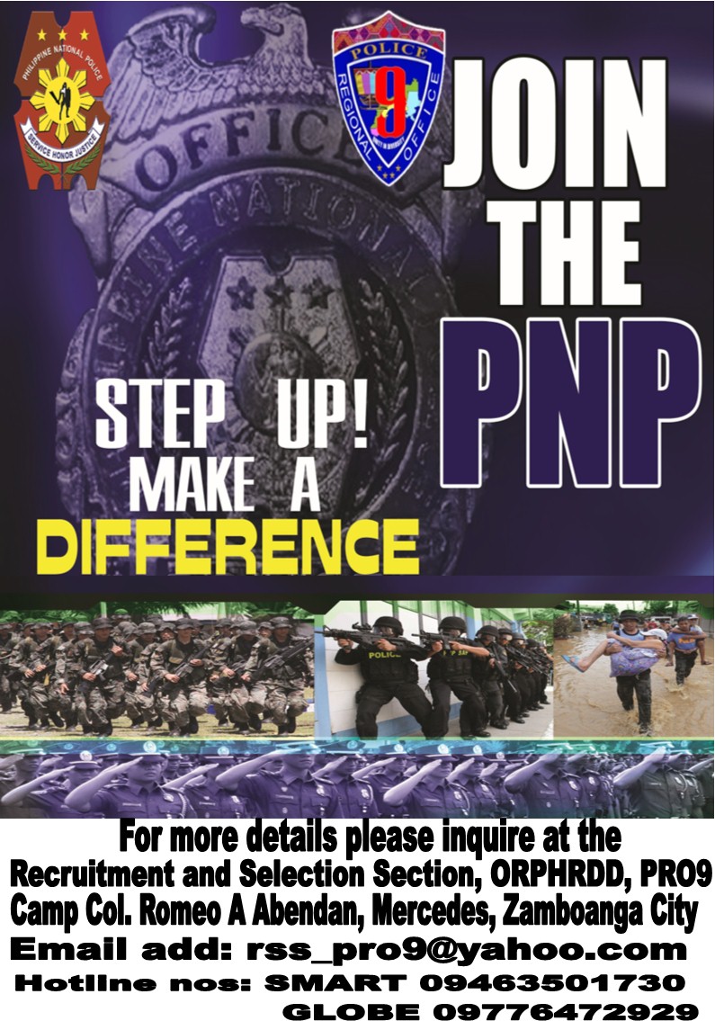 MINDANAO PAGADIAN FRONTLINE: PRO9 is in need of 1, 090 new police ...