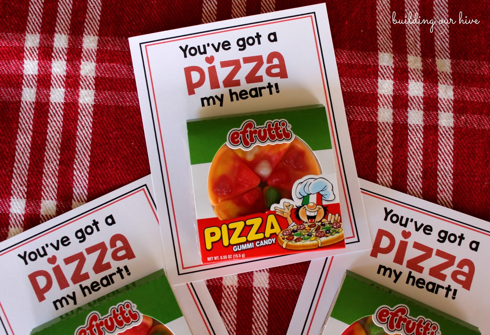 Pizza Valentines with Printable Tag