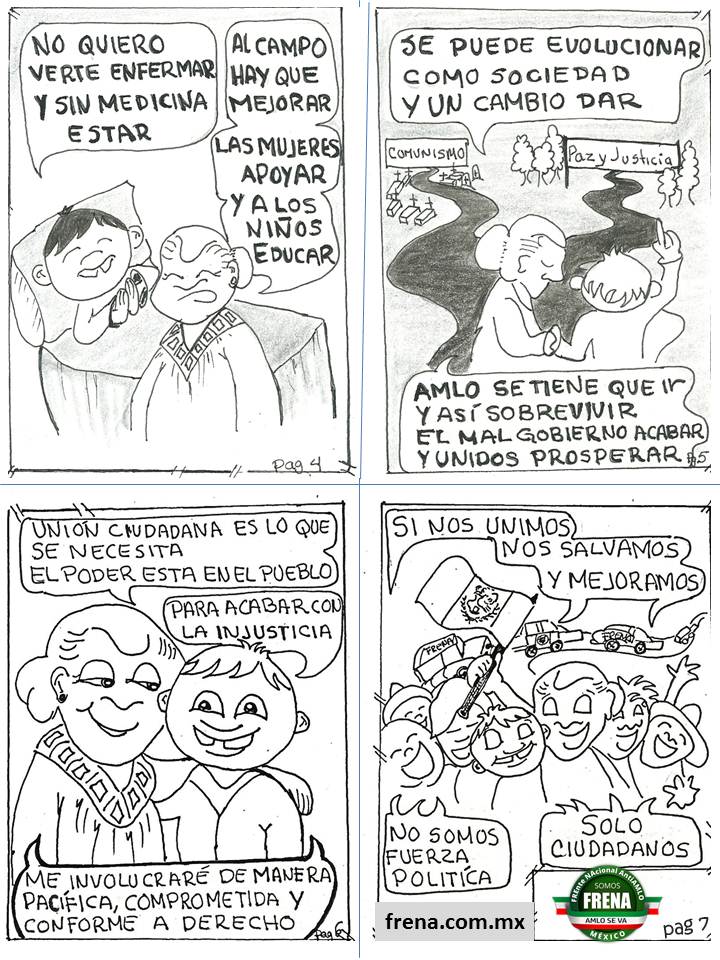 Tira cómica para concientizar, lista para imprimir por los dos lados