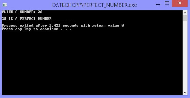 C Program To Check Whether A Number Is Perfect Number Or Not Devcppgcc Techcpp