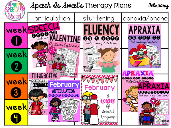 Speech and Language Lesson Plans for February! - Speech is Sweet