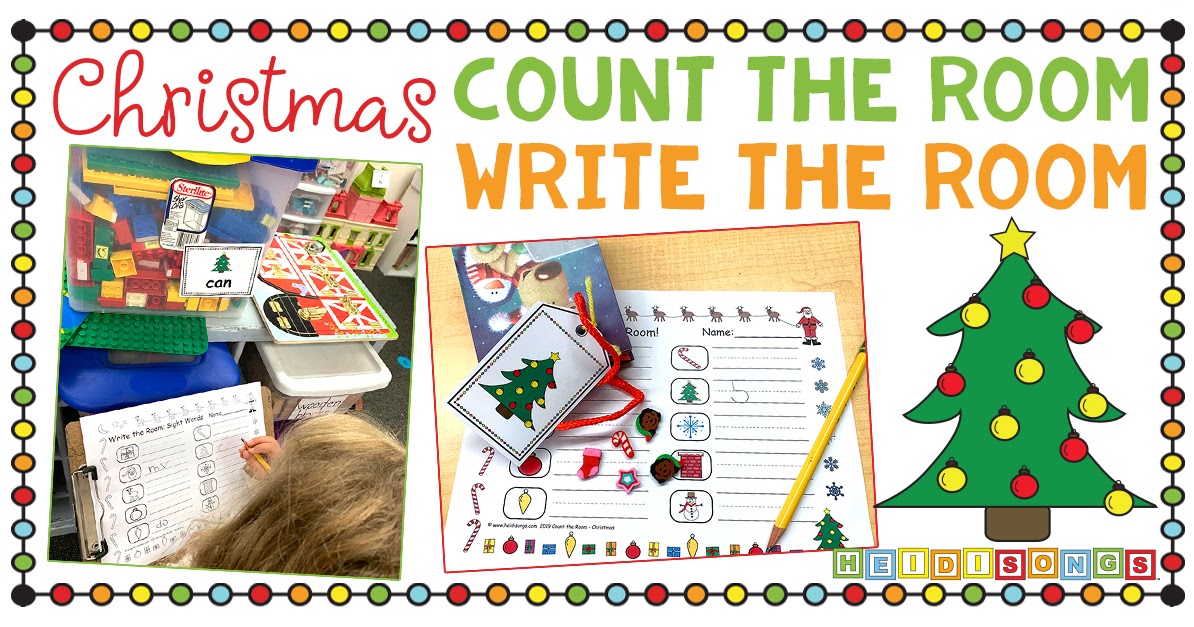 Christmas Count the Room & Write the Room! (EDITABLE!)