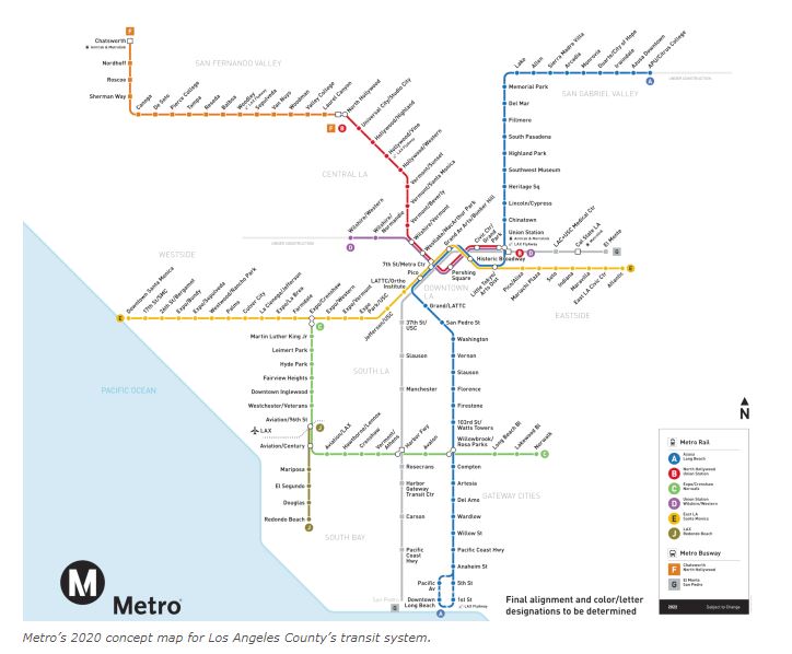 The Pink Line: New Metro Legend for Rail Lines and Busways Coming