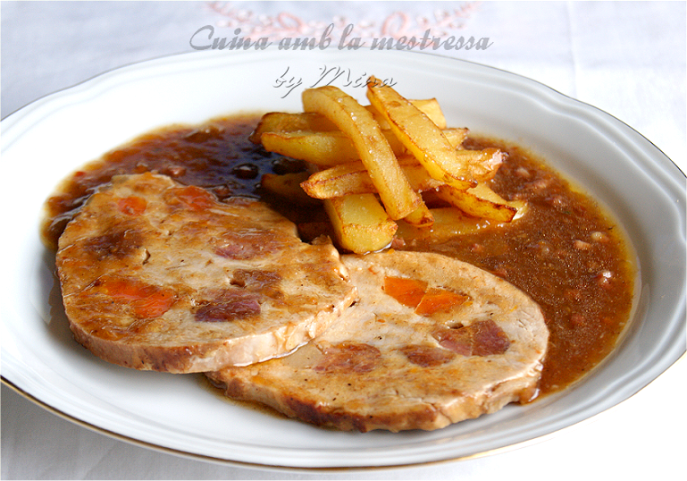 Cocina con Mina: Lomo de cerdo mechado con salsa al Oporto y jamón