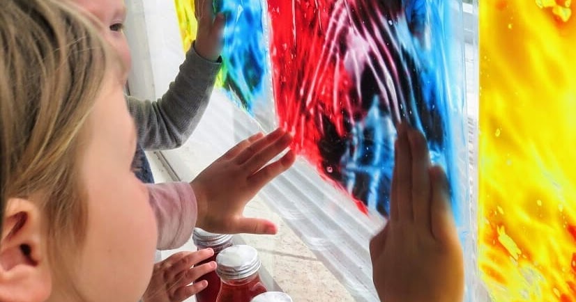 Cellophane bag color mixing!