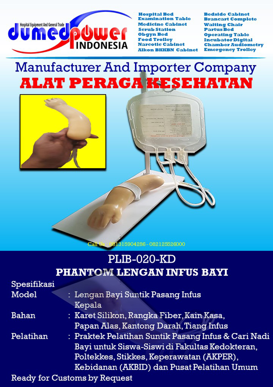 Phantom Lengan Infus dan Phlebotomi Bayi Terbaru - Phantom Peraga