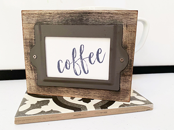 Dollar Store Coffee Sign