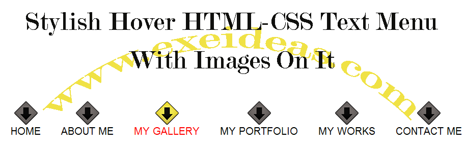 Stylish Hover Html Css Text Menu With Images On It Exeideas Let S Your Mind Rock