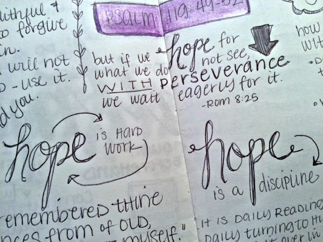 Stone Soup for Five: Bible Journal notes on HOPE