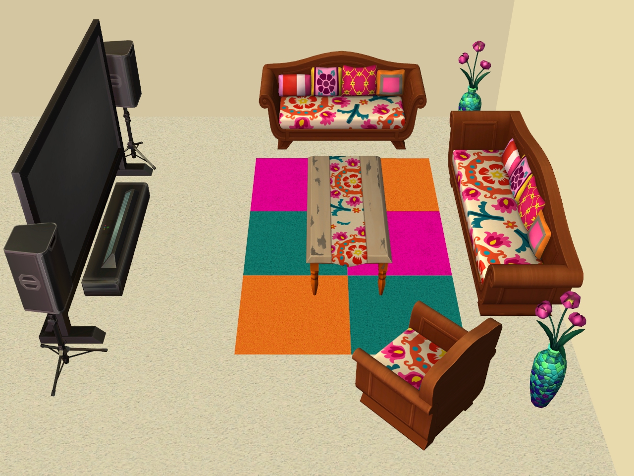 TheNinthWaveSims: The Sims 2 - TS4 - TS2 Some Movie Hangout Stuff Recolours