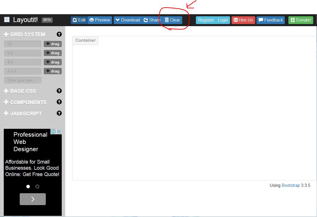 雨冰NOTE: LayoutIt! 視覺化Bootstrap 線上編輯器