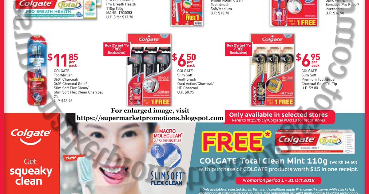 NTUC FairPrice Colgate Promotion 12 - 25 October 2018 ~ Supermarket ...