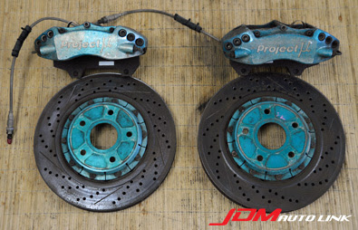 JDM Auto Link: Project Mu 6 Pot Calipers with 322mm Cross Drilled ...