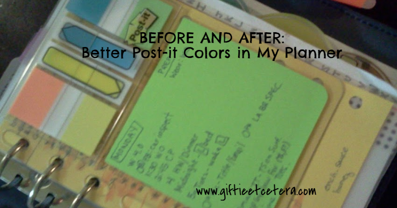 Before and After: Better Post-it Colors for My Planner | Giftie ...