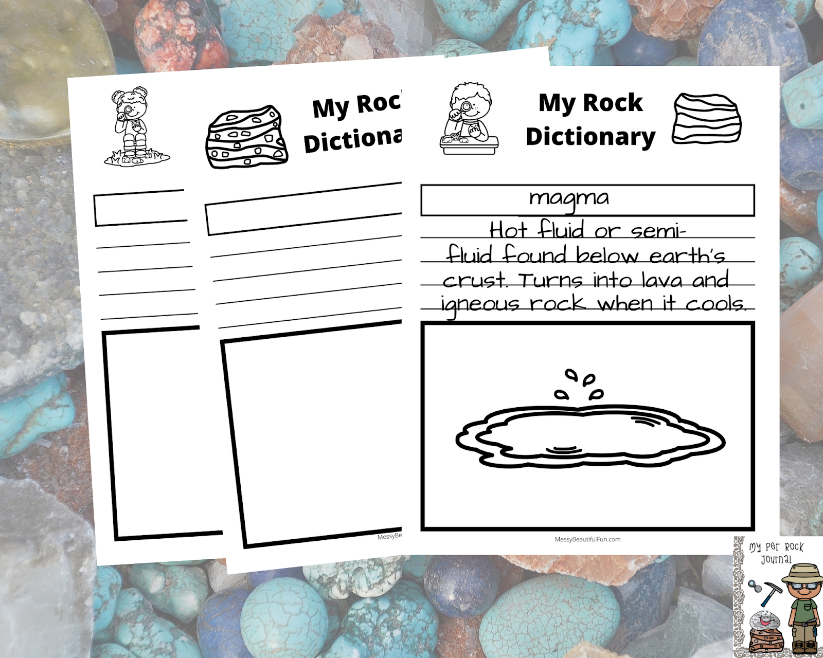 Messy, Beautiful, Fun: Free Rock Cycle My Pet Rock Journal And Learning ...