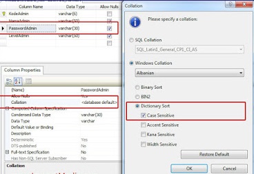 Cara Membuat Login Case Sensitive pada SQL Server