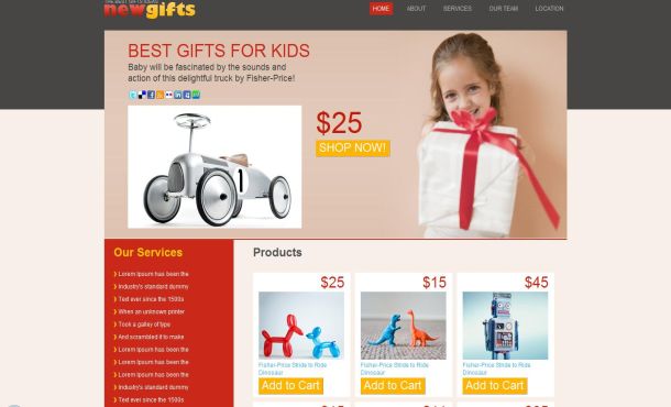 Free Web Template Kids Babies HTML Template