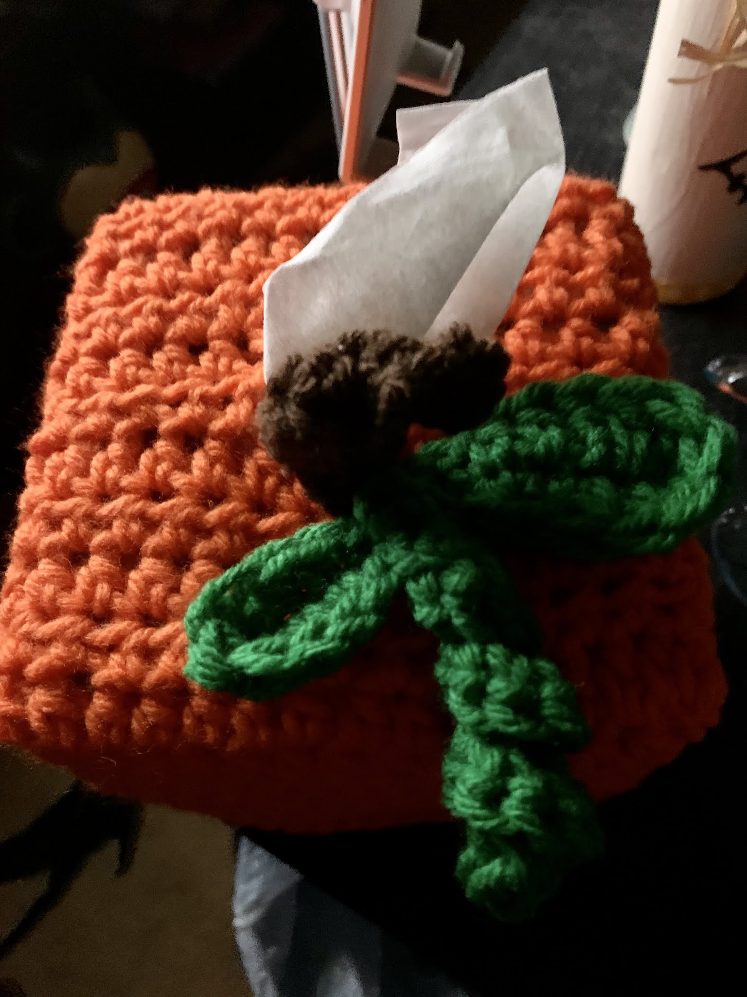 The Perfect Stitch...: Pumpkin Tissue Box Cover