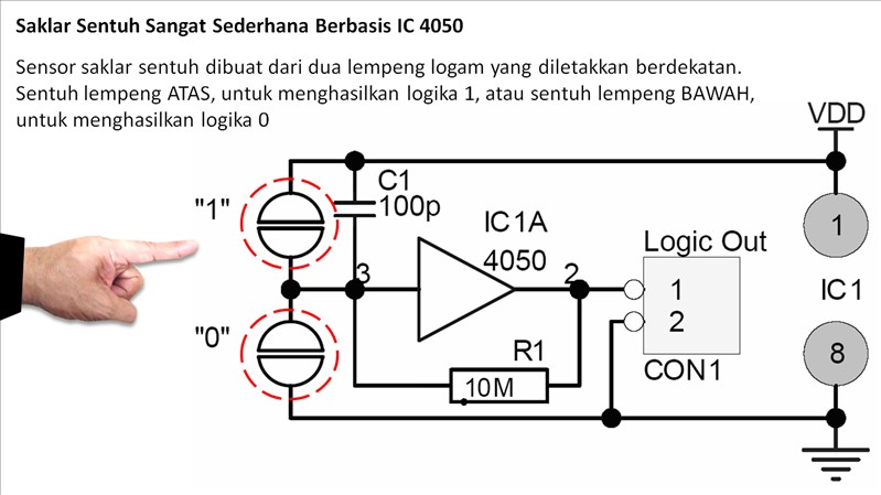 Inilah Rangkaian Saklar Sentuh Sederhana Yang Dapat Dibuat Hanya Dengan Menggunakan Sebuah